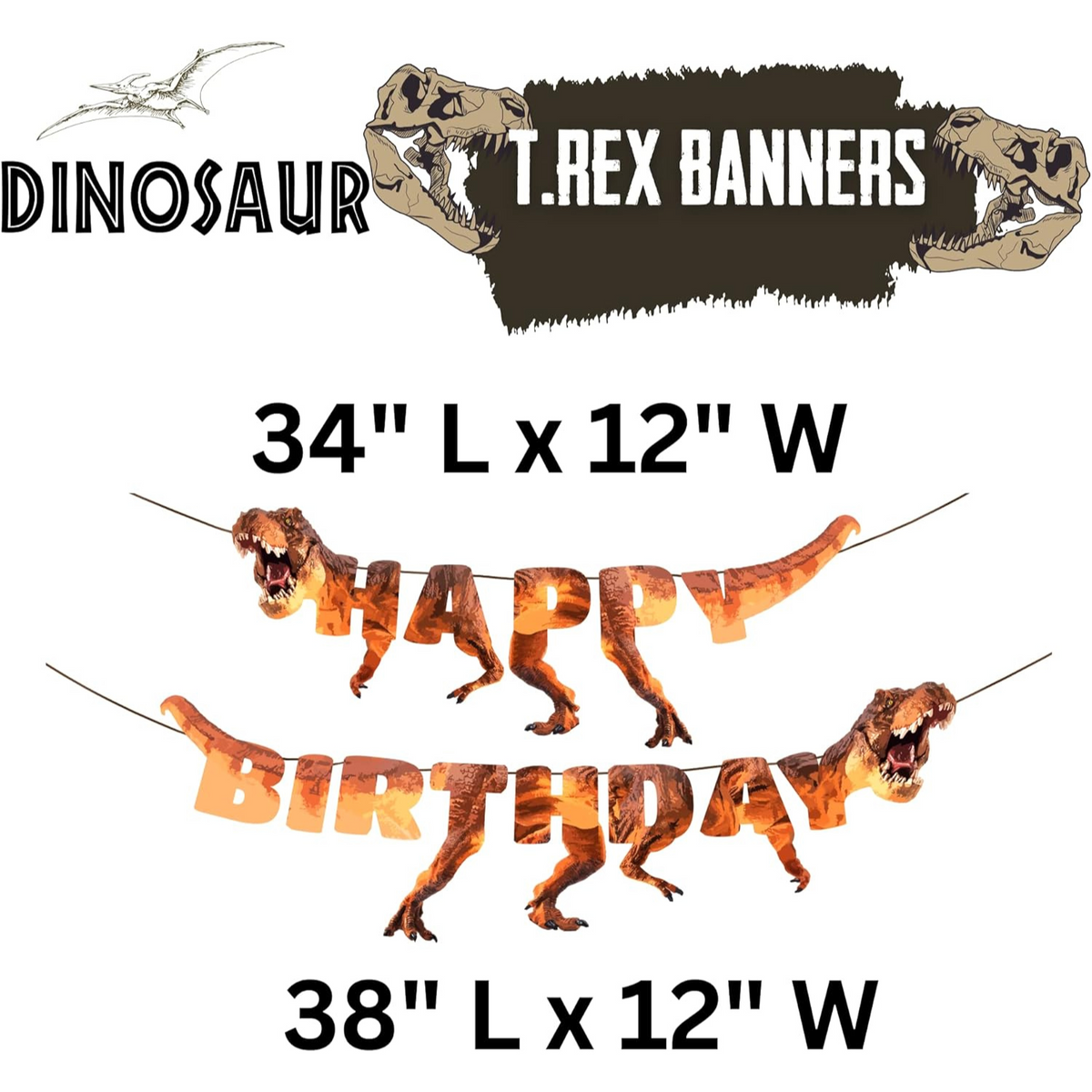 Dinosaur Banner (Brown) – Blue Orchards