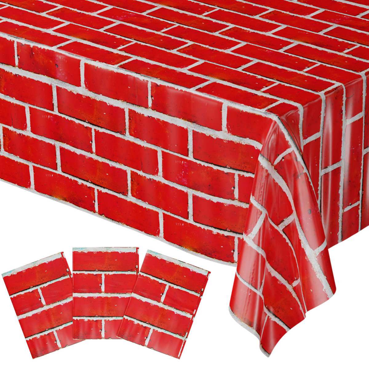 Build Brick Fun! Red Wall Covers for Parties (3-Pack) – Blue Orchards